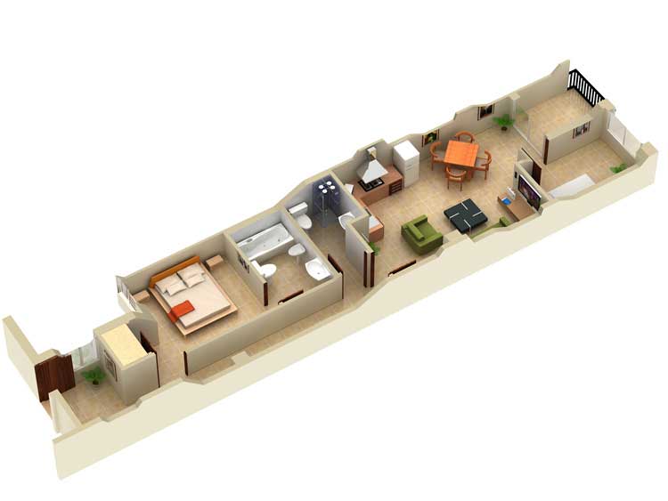 3D Floor Plan Modeling: Floor Plan 3D Rendering Services India | TrueCADD