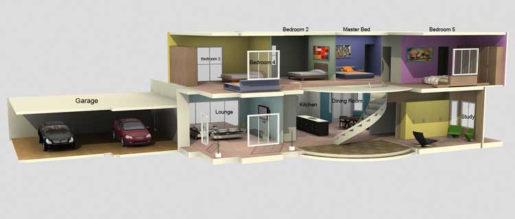 3D Floor Plan Modeling: Floor Plan 3D Rendering Services India | TrueCADD