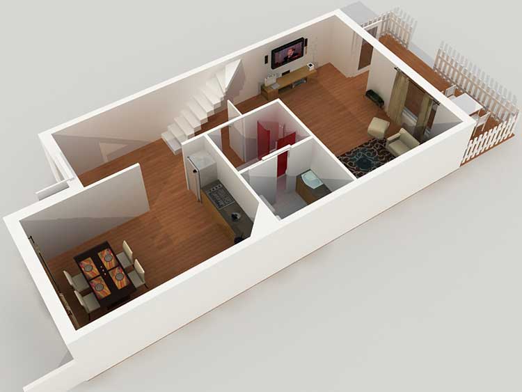 3D Floor Plan Modeling: Floor Plan 3D Rendering Services India | TrueCADD