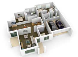 3D Floor Plan Modeling: Floor Plan 3D Rendering Services India | TrueCADD