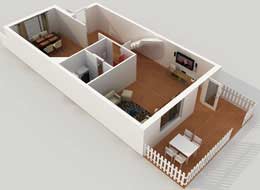 3D Floor Plan Modeling: Floor Plan 3D Rendering Services India | TrueCADD